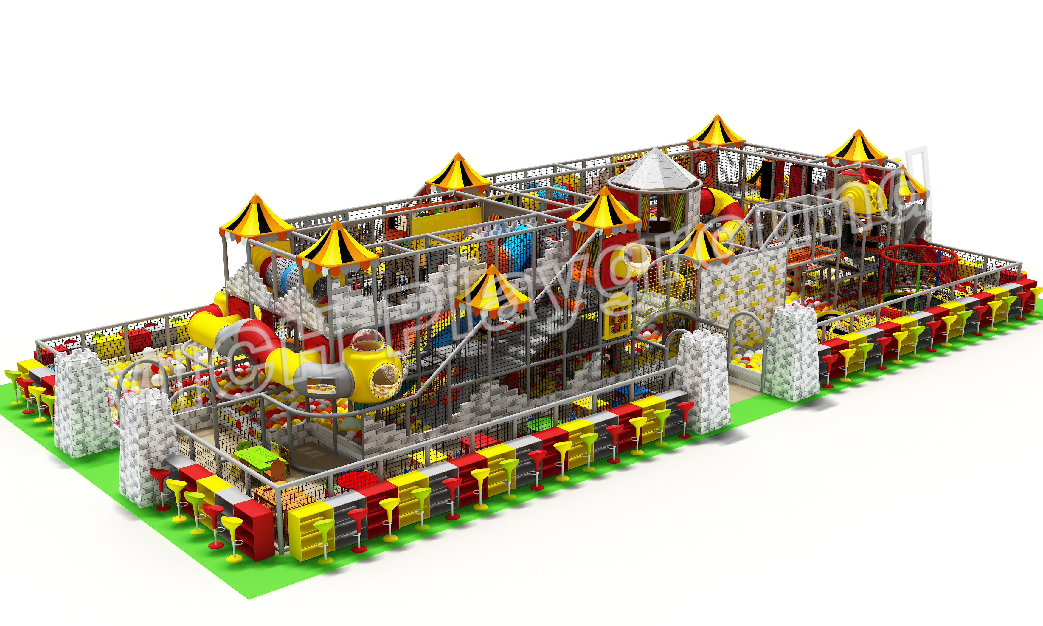 Castle Theme Children Indoor Soft Playground - Buy Castle Theme ...