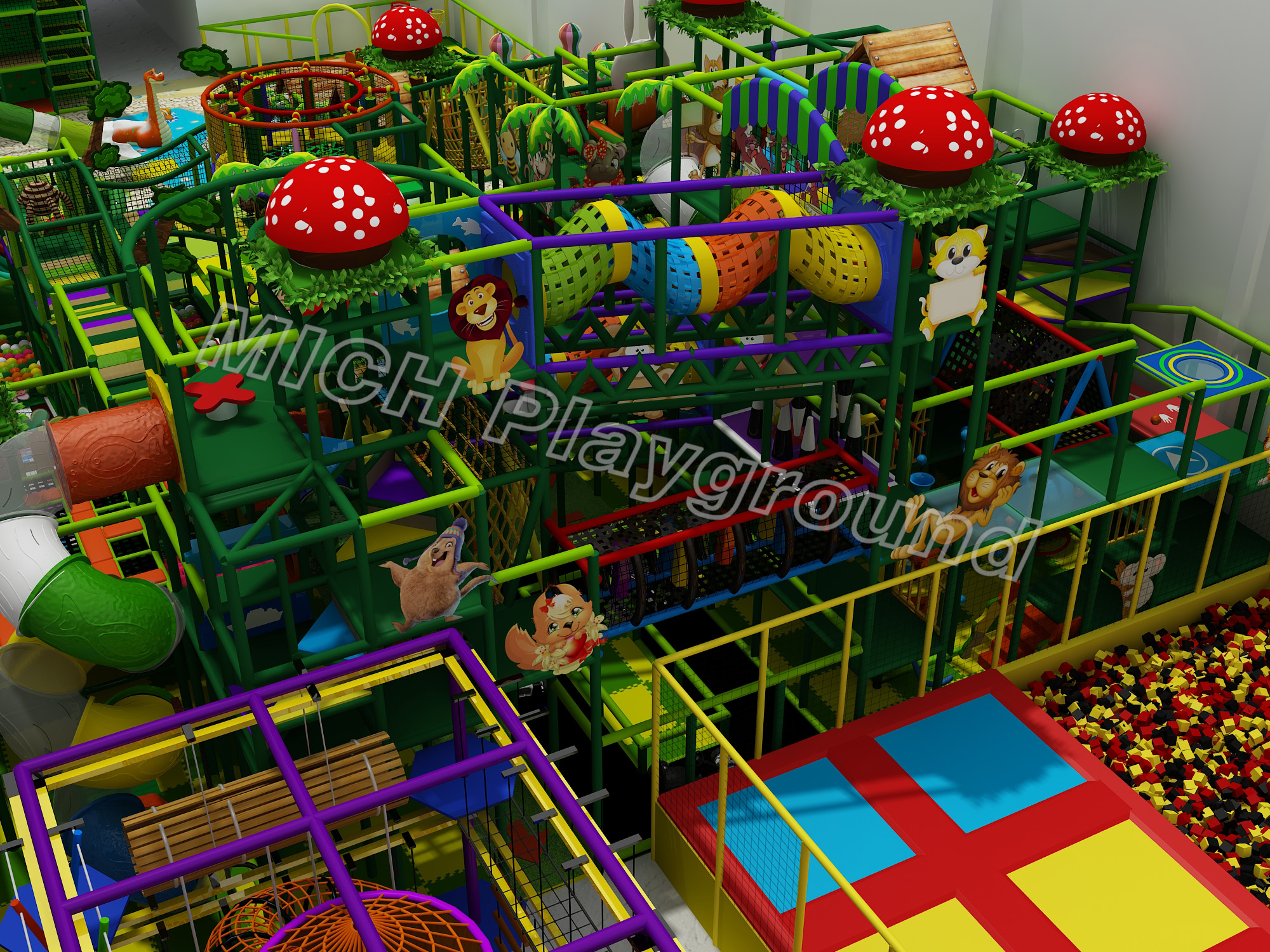 Commercial Animal Themed Kids Soft Play Area - Buy Commercial Kids Soft ...